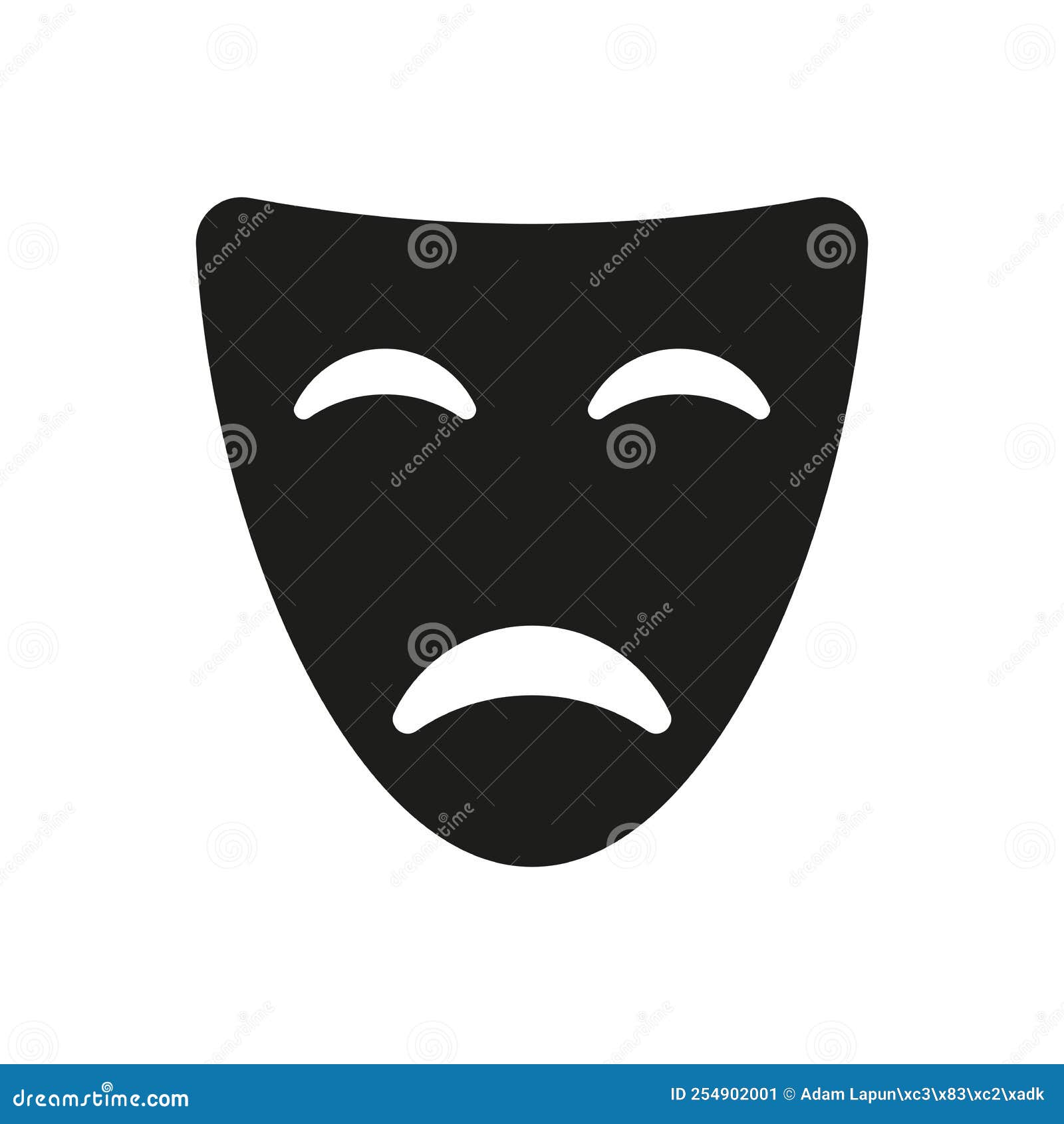 Tragedy Black Vector Icon on White Background Stock Vector ...