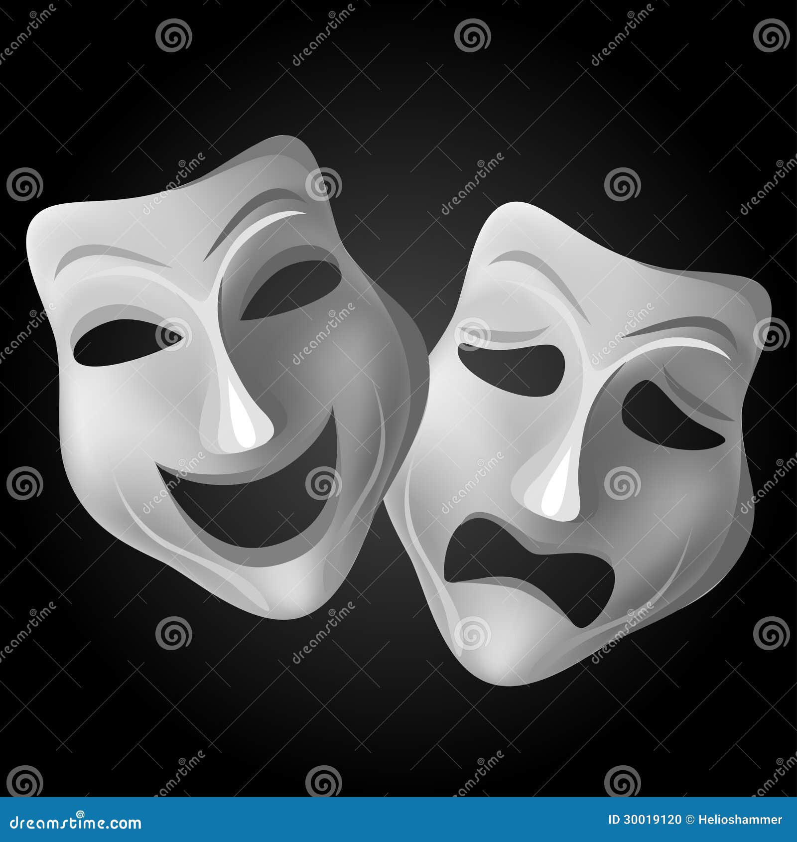 Theater Mask Tattoo Vector. Hypocrite Face. Actor Tattoo. Black And ...