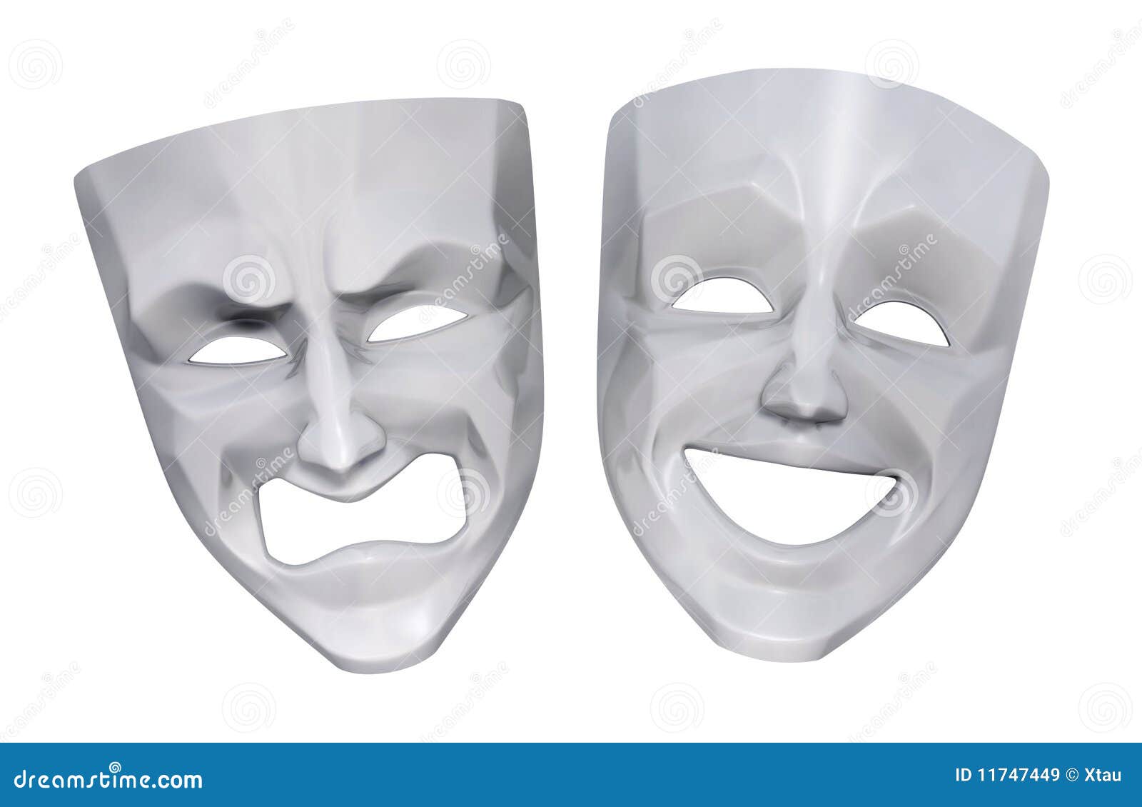Tragicomic Maskers Van Het Theater Stock Illustratie - Illustration of ...