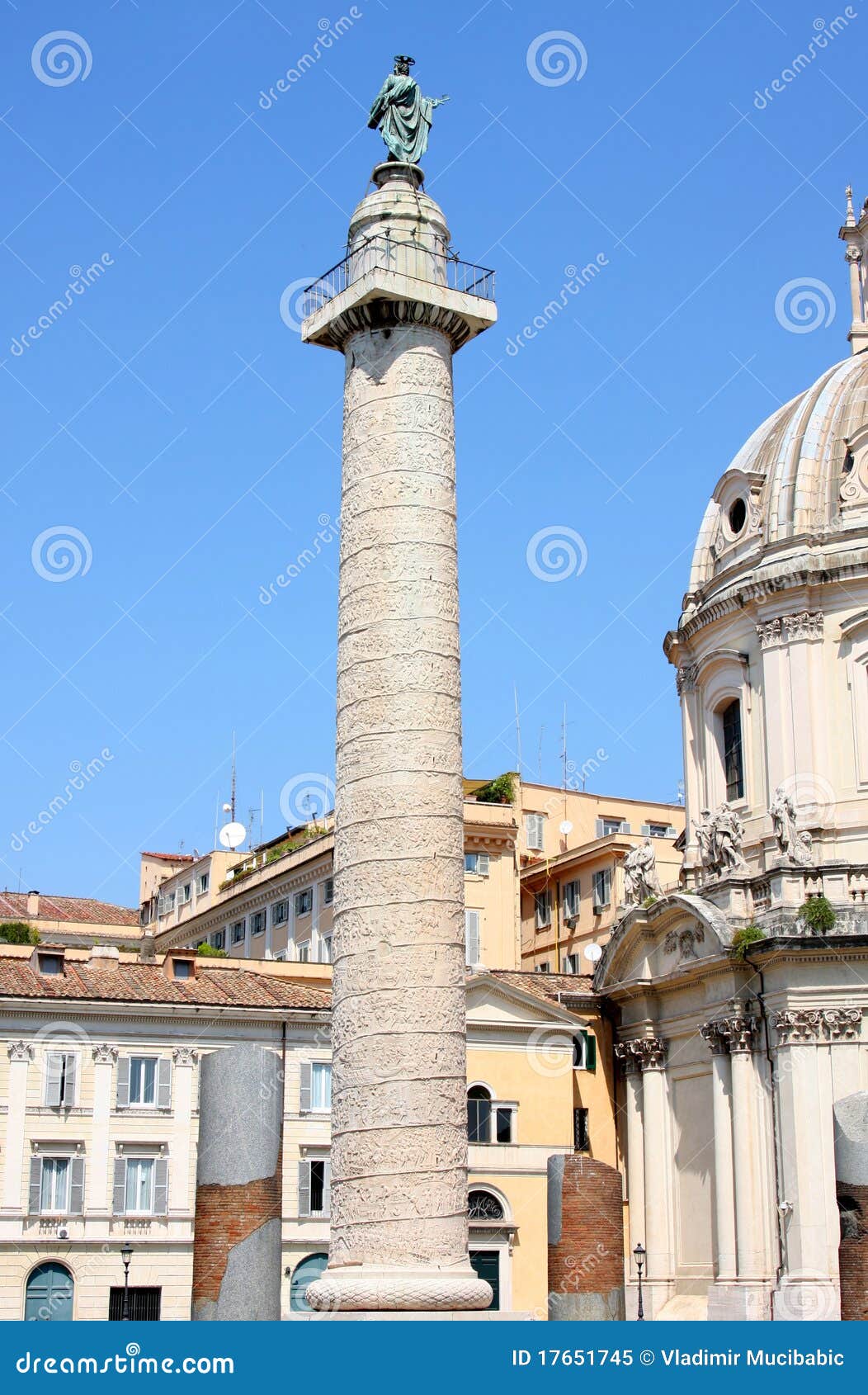 Traian Column in Rome, Italy Stock Image - Image of lazio, tourism ...