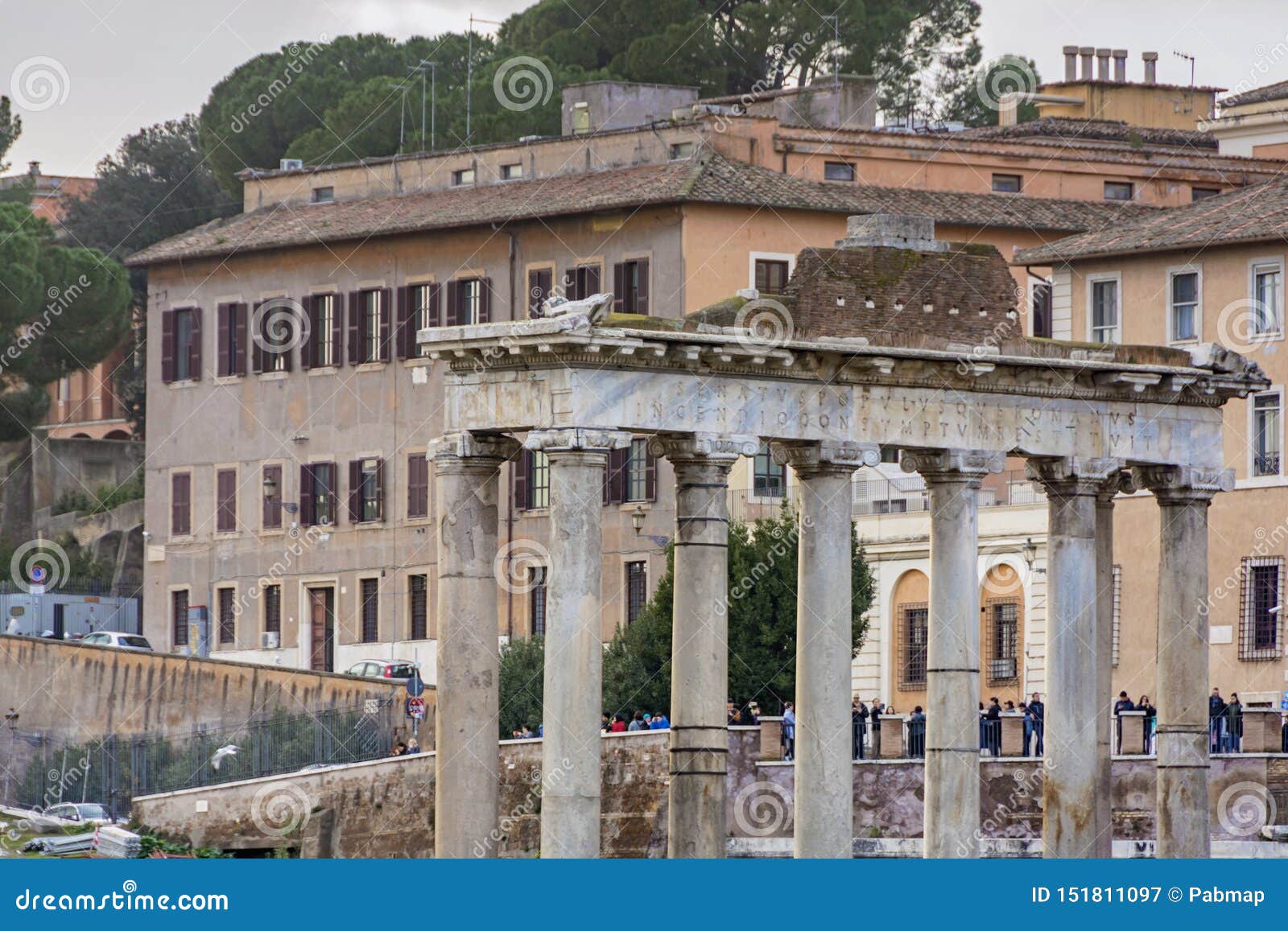 Traian Forum ruins in Rome stock image. Image of monument - 151811097