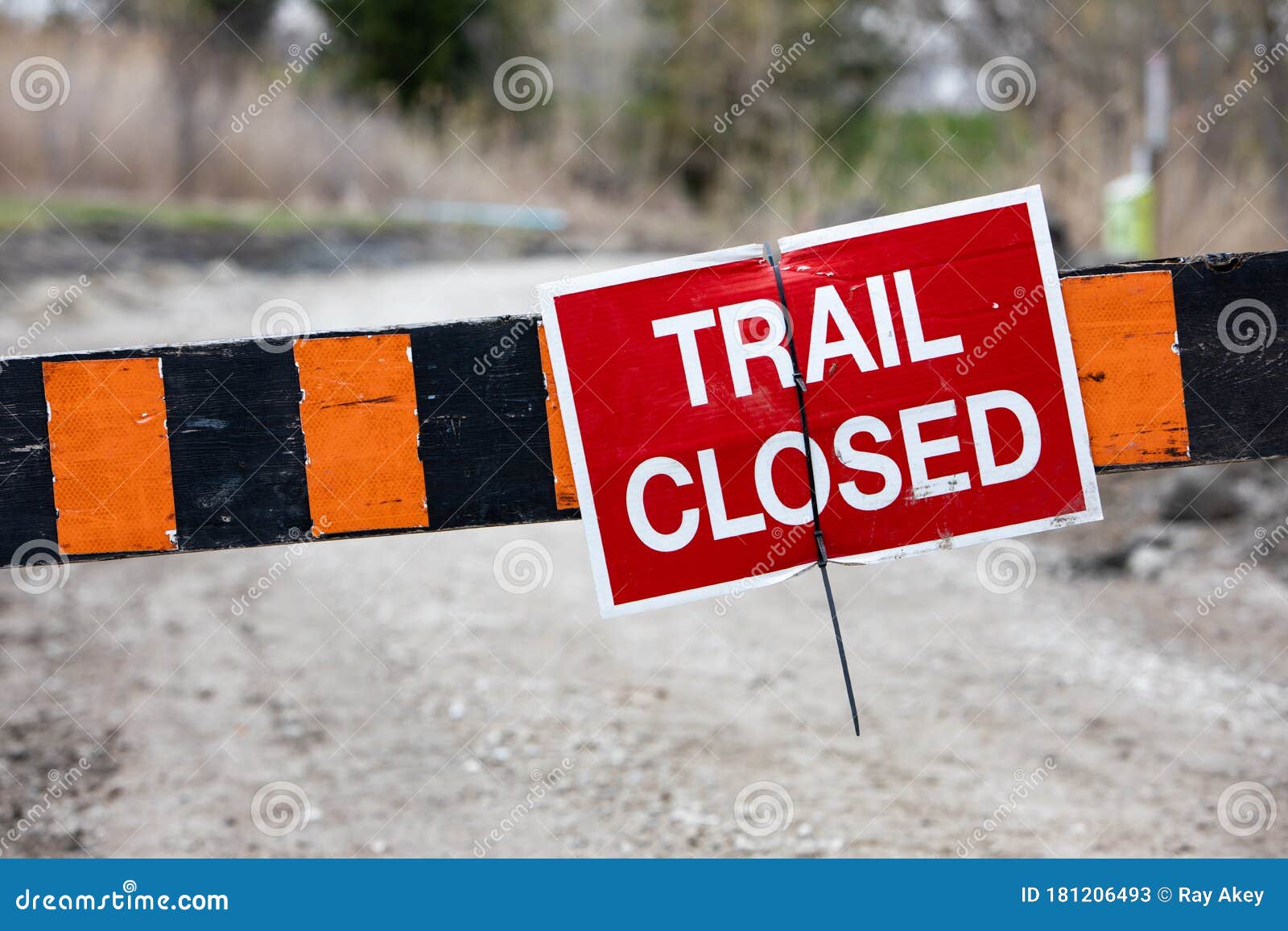 Trail Closed Warning Sign Keep Out Of Park Stock Image | CartoonDealer ...