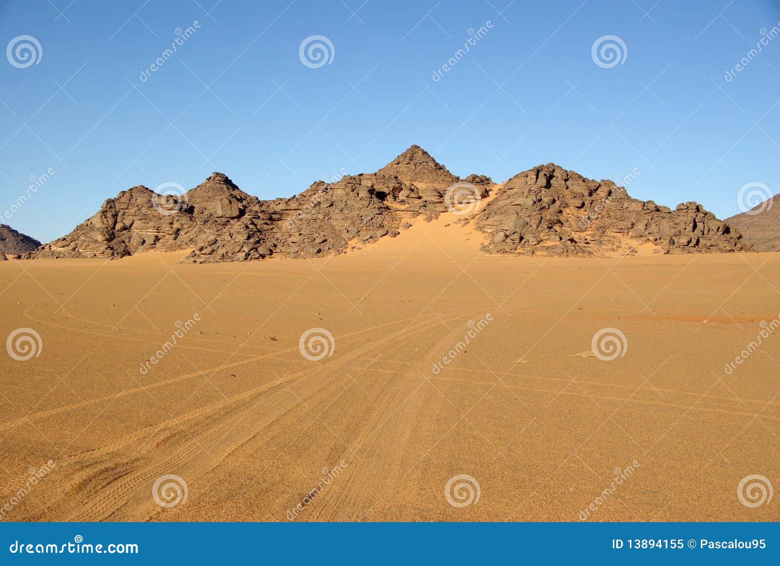 Trail in desert, Libya stock image. Image of peak, nature - 13894155