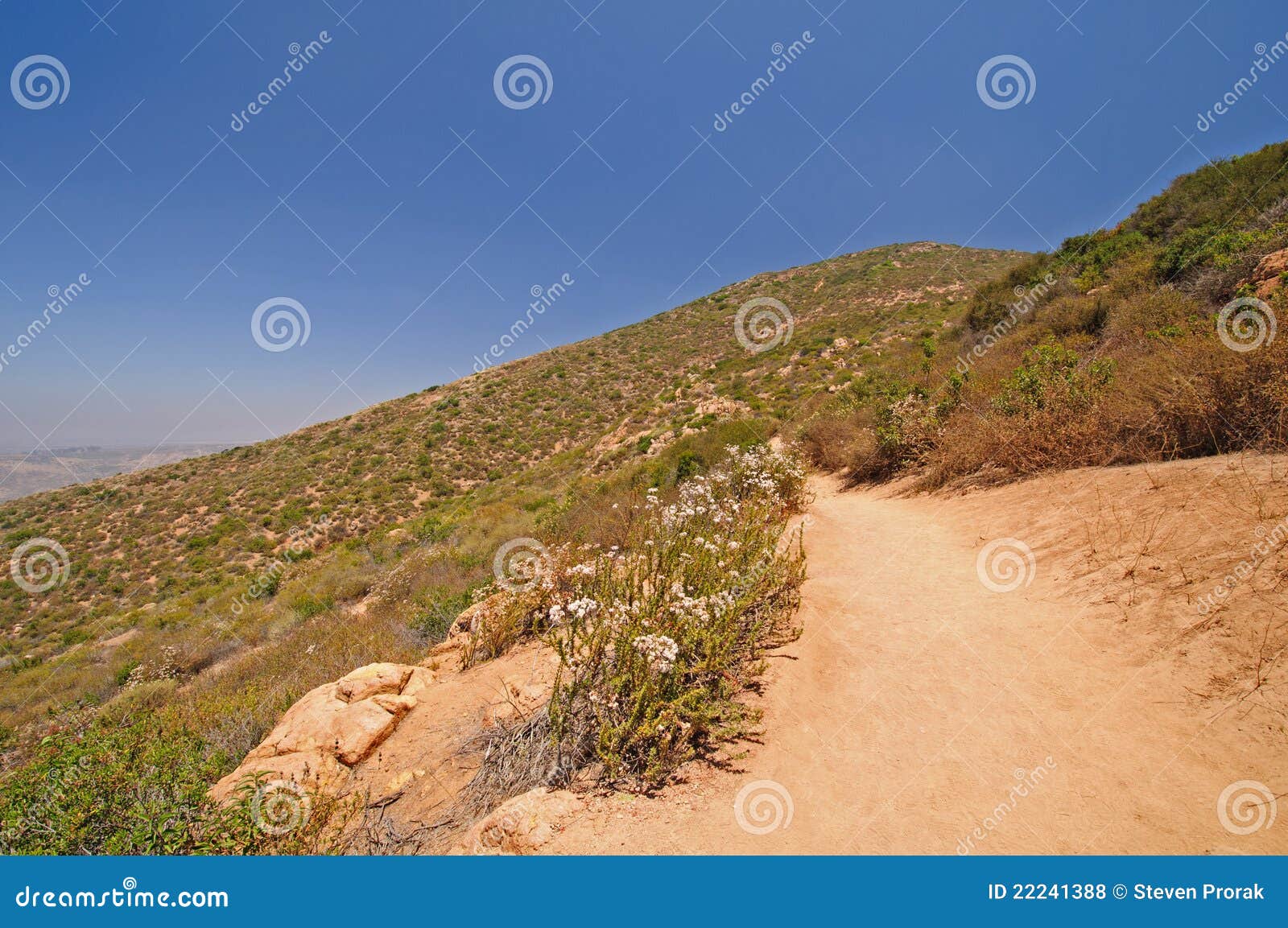 Trail on a desert mountain stock photo. Image of mountain - 22241388