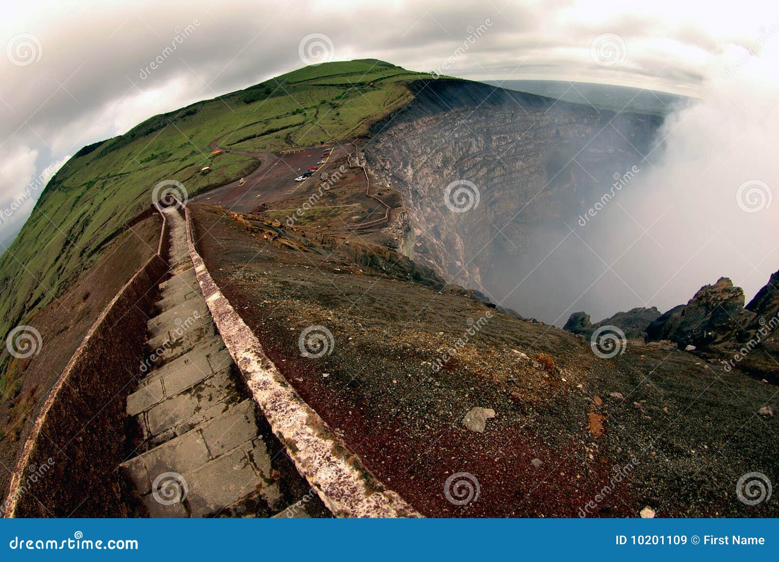 Trail on the Edge of the Volcano Stock Image - Image of gray, dark ...