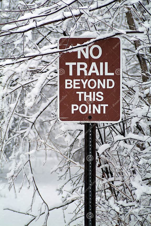 Trail End stock image. Image of winter, trail, trees, white - 57629
