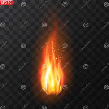 Trail of Fire.Burning Flames Translucent Elements Special Effect ...