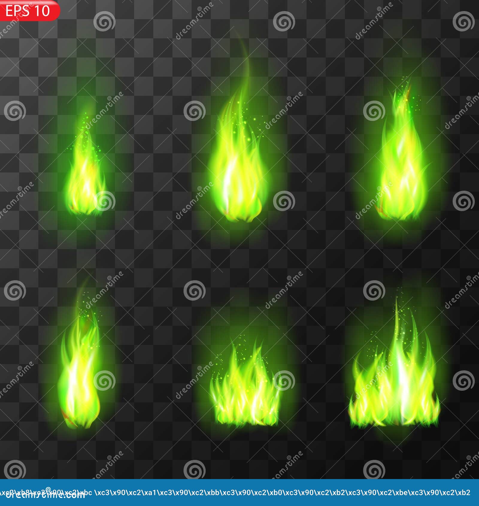 Trail of Fire.Burning Flames Translucent Elements Special Effect ...