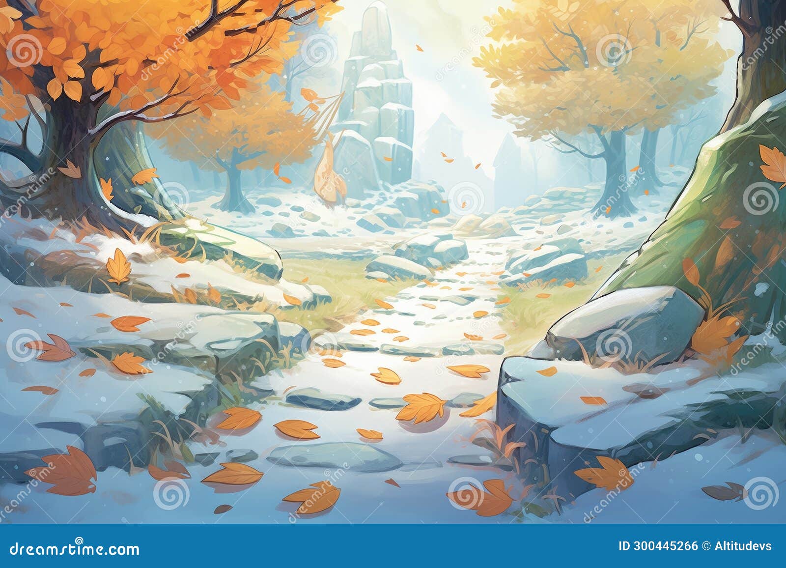 A Trail of Footsteps Leading through Frosted Foliage Stock Photo ...