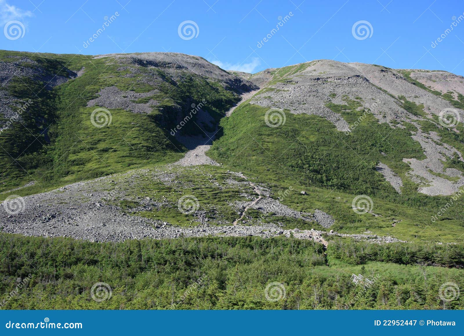 Trail Going Up Gros Morne Mountain Stock Image - Image of canada ...