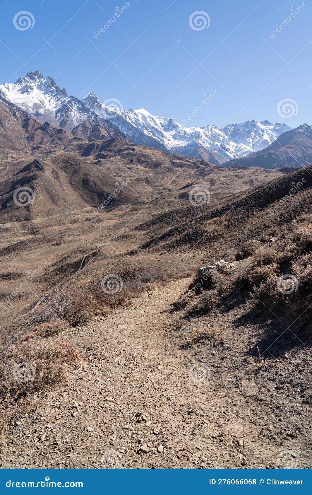 Trail in the Himalayan Mountains Stock Photo - Image of nepal, nature ...