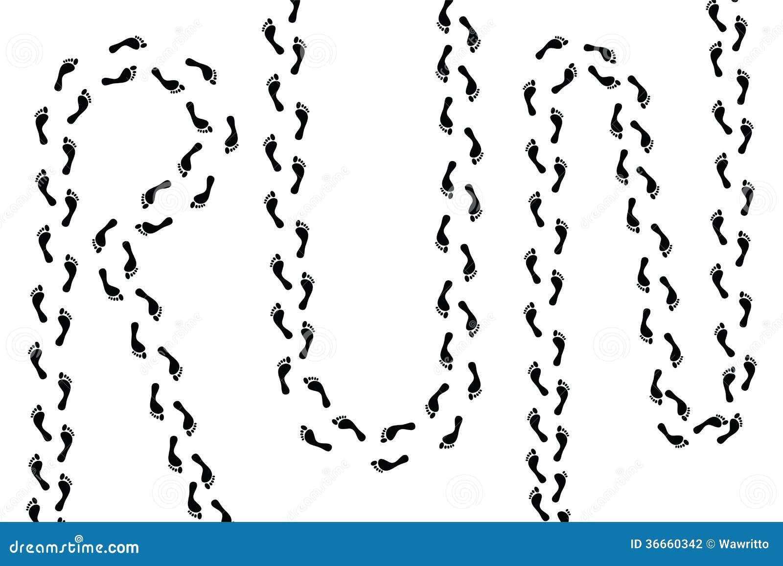 Trail of Human Steps Writing Stock Vector - Illustration of activity ...