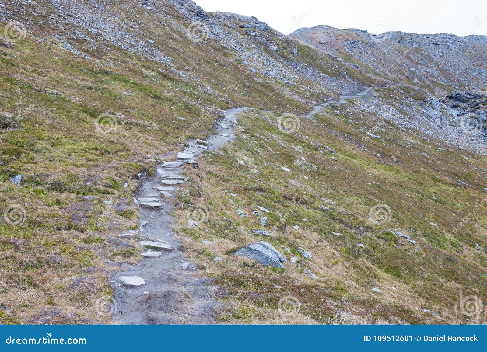Curving Path Along the Alaskan Mountainside Stock Image - Image of ...