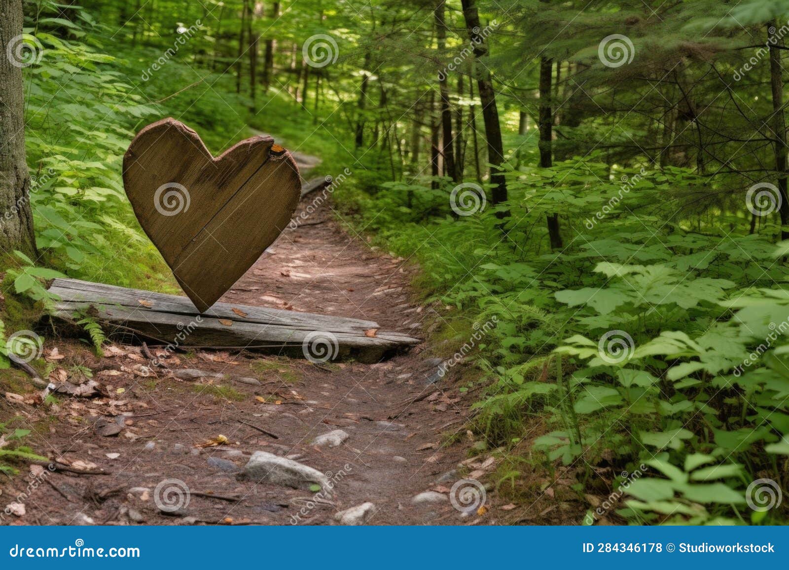A Trail Marker in the Shape of a Heart or Arrow Stock Illustration ...