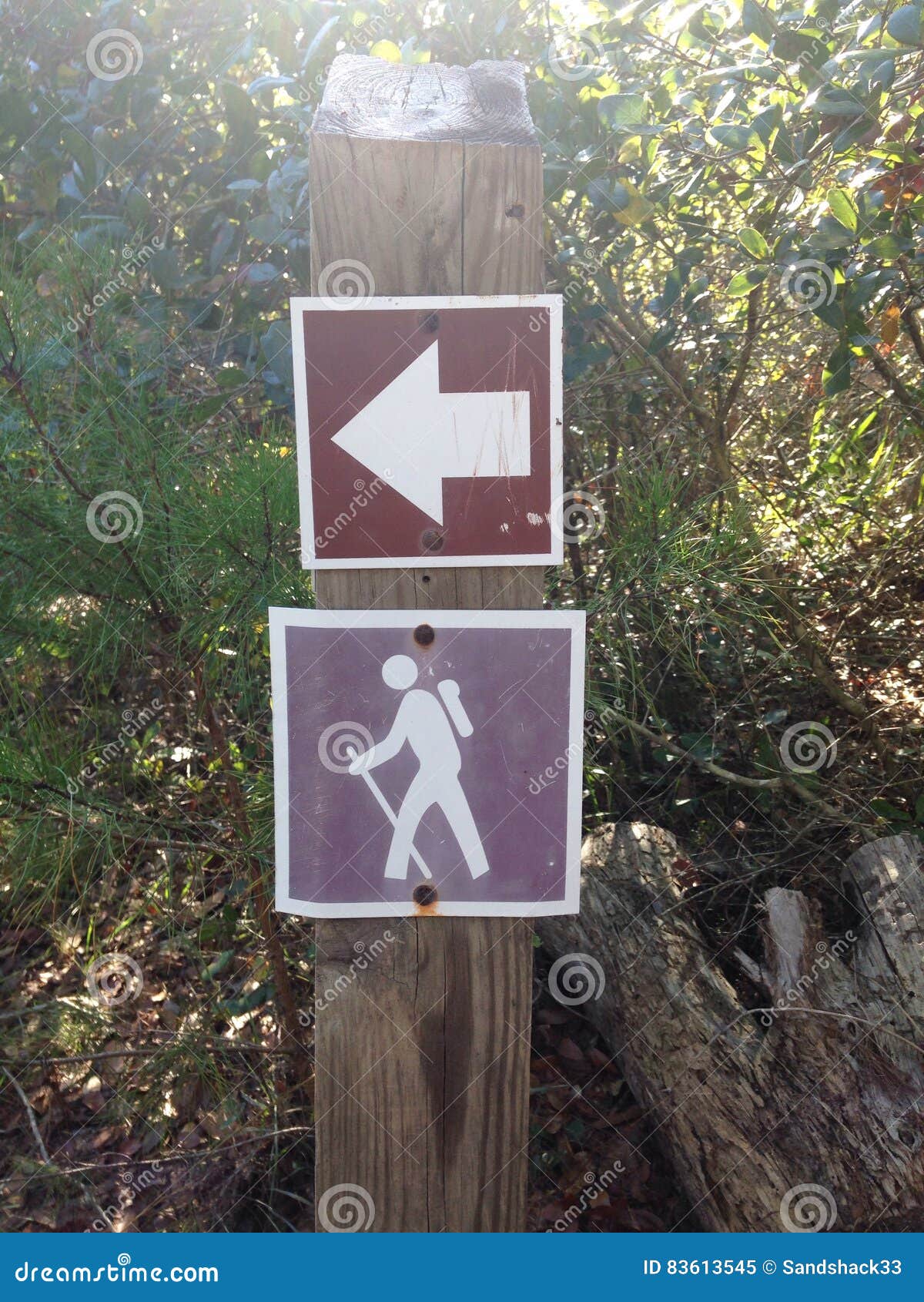 Trail Marker stock image. Image of grows, trekk, hanging - 83613545