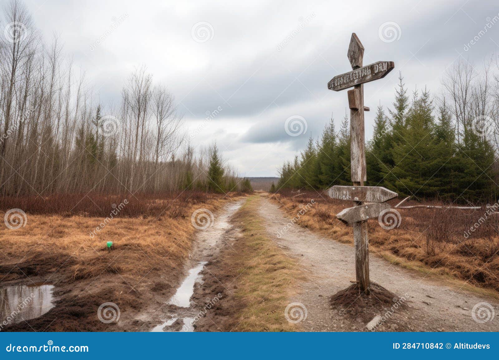 Trail Marker Signpost with Arrows Pointing in Different Directions ...