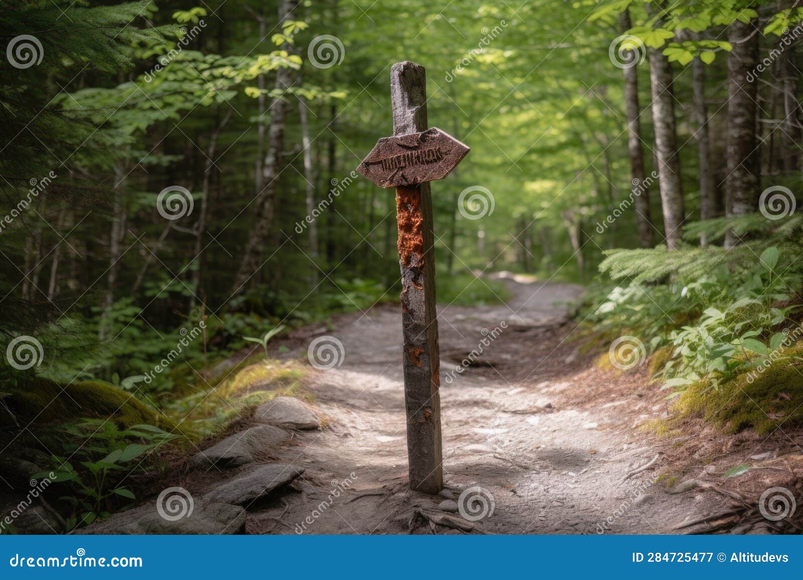 Trail Marker Signpost with Arrows Pointing in Different Directions ...