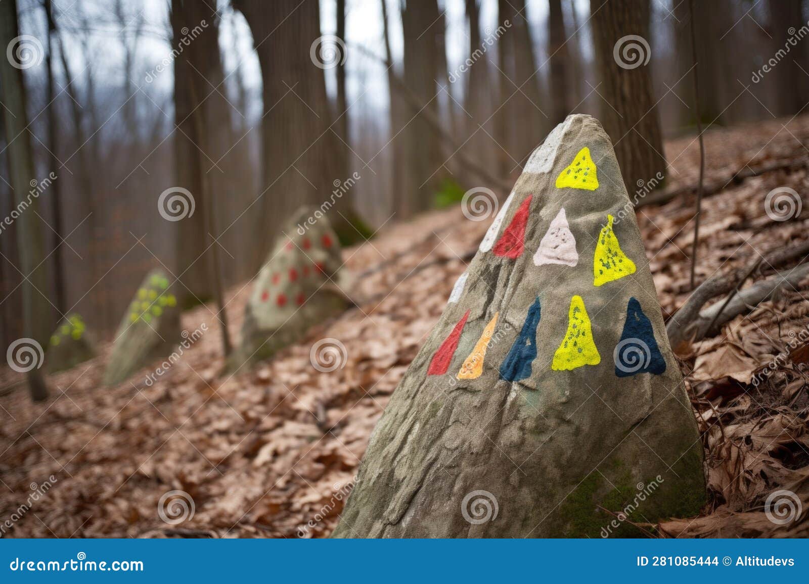 Trail Markers that are Painted on Trees or Rocks, for Extra Visibility ...