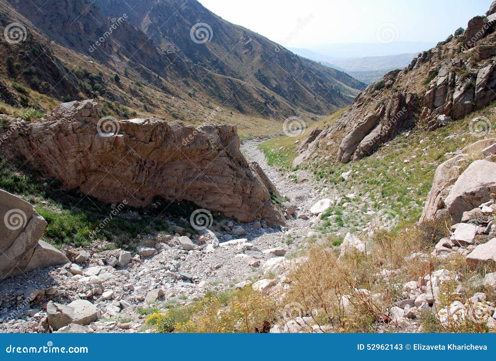 The Trail in the Mountains of Uzbekistan in August Stock Image - Image ...