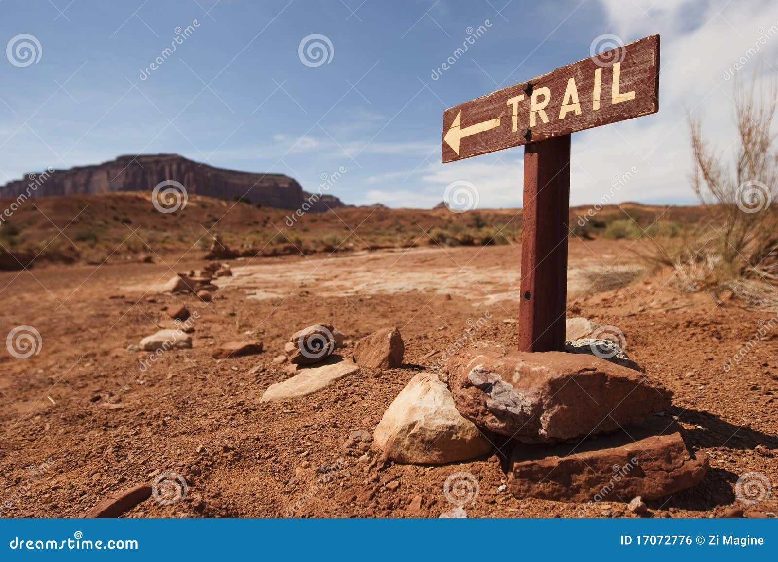 Trail Panel in Monument Valley Stock Photo - Image of desert, landscape ...