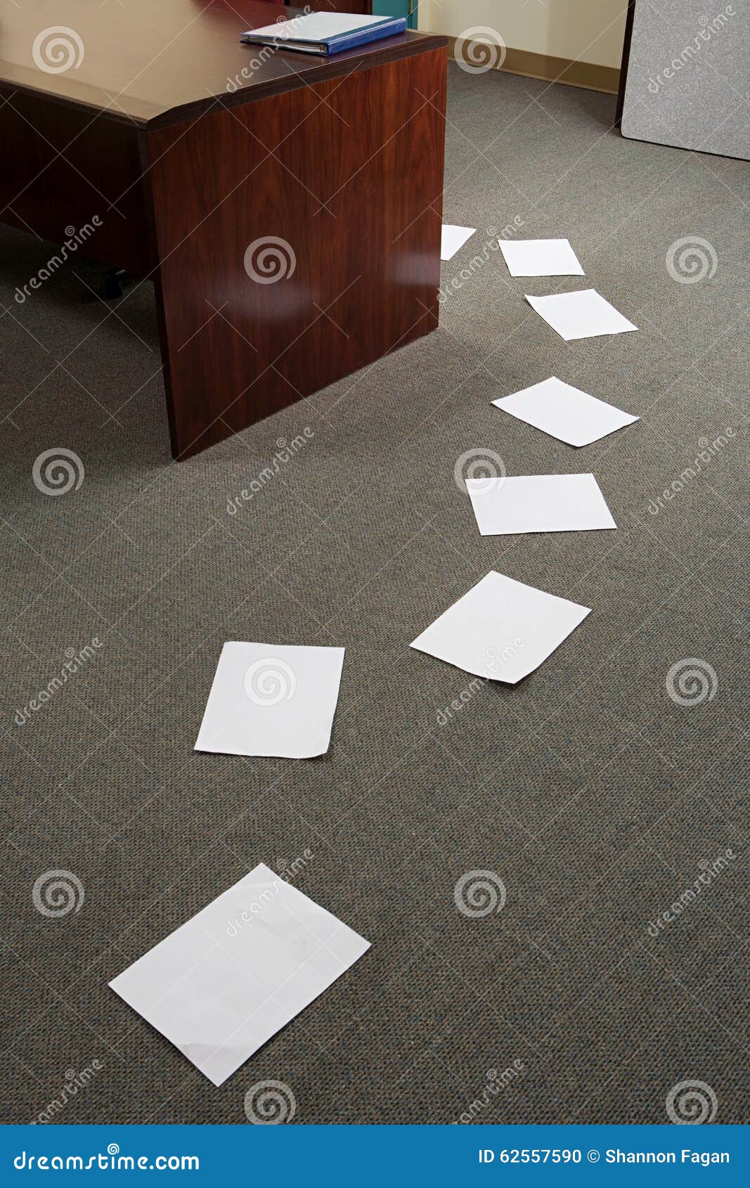 Trail of paper in office stock photo. Image of direction - 62557590