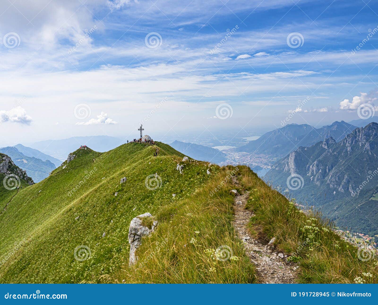 Trail Path on the Vet of Due Mani Mount Stock Image - Image of alpine ...