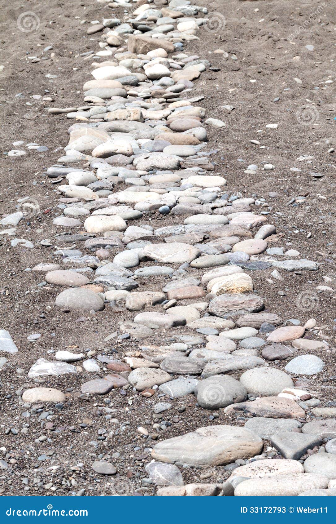Trail of pebbles stock image. Image of nature, beach - 33172793