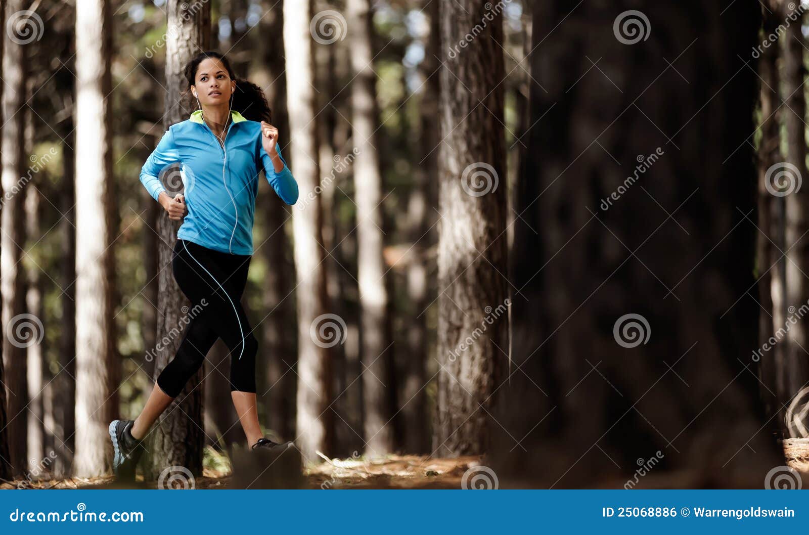 Trail running forest stock photo. Image of girl, fitness - 25068886