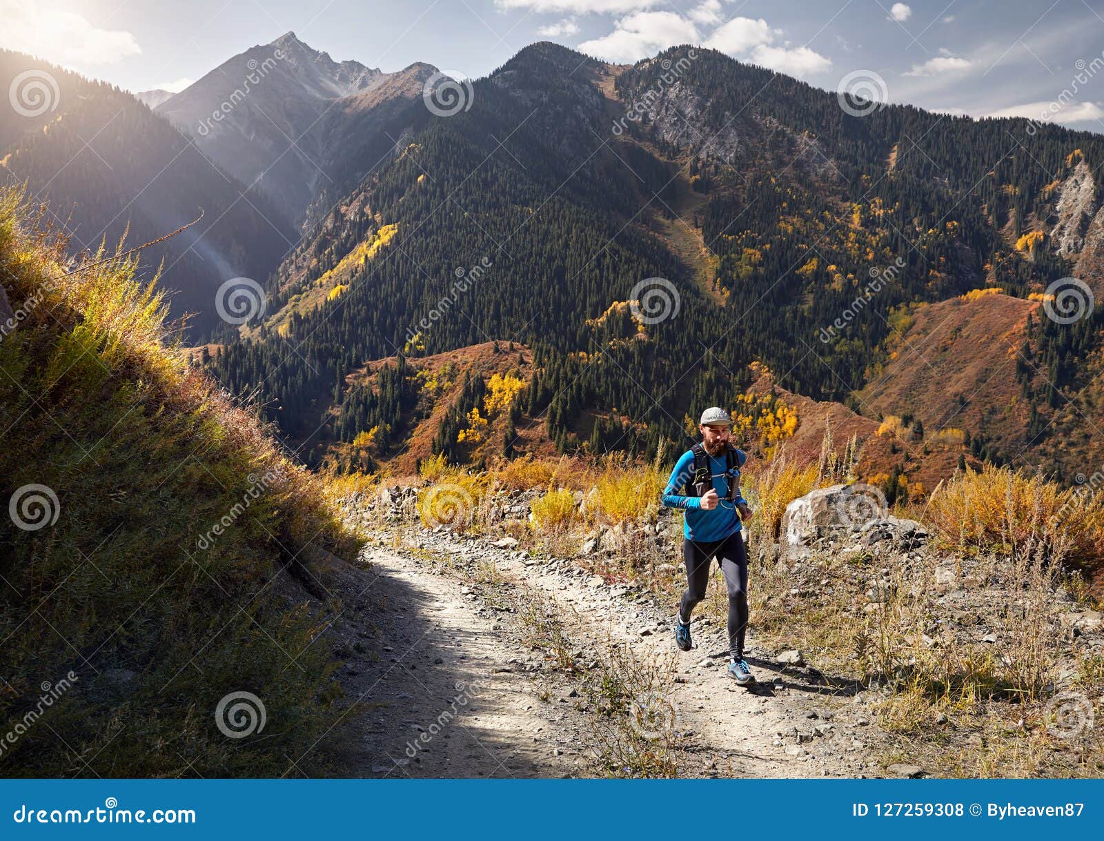 Trail Running in the Mountains Stock Photo - Image of competition ...