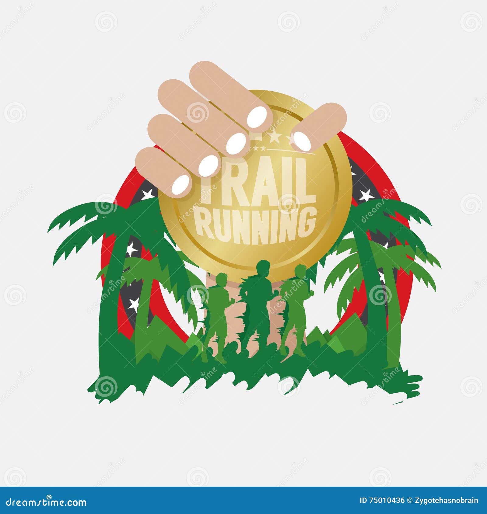 Trail Running How Does It Work Infographics Cartoon Vector ...