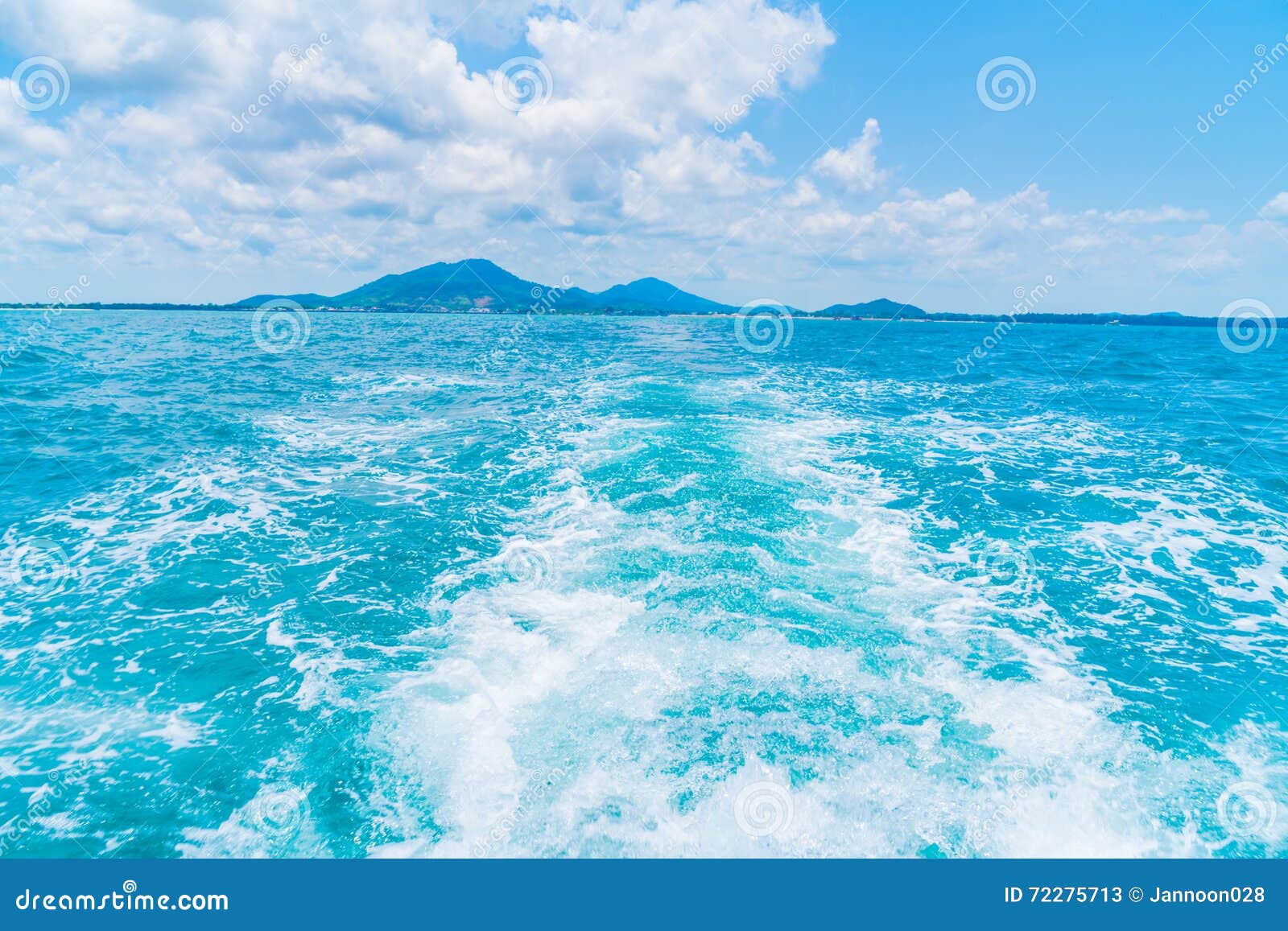 .Trail on Sea Water Surface Behind Boat Stock Image - Image of boat ...