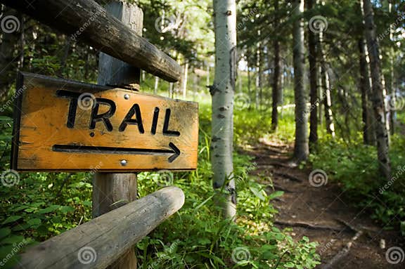 Trail Sign stock image. Image of path, post, pointing - 16183581