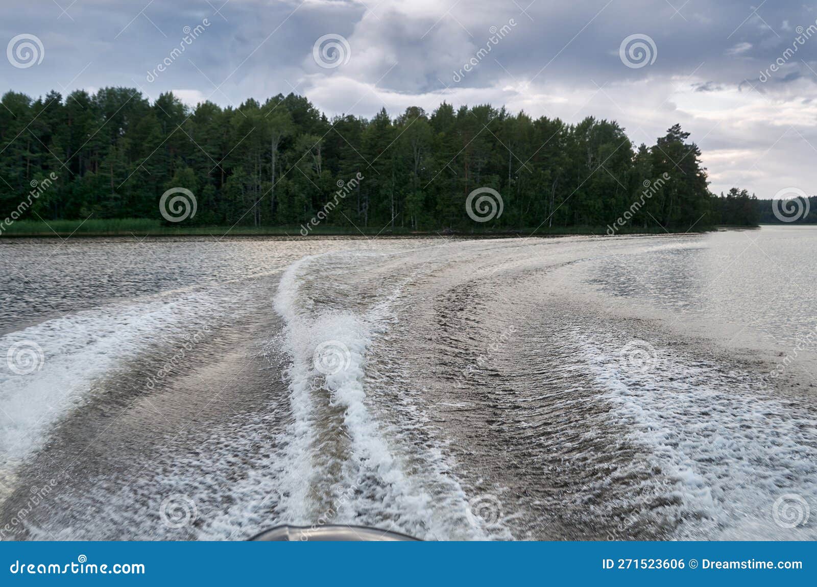 Trail from a Speedboat on the Water Stock Photo - Image of cruise ...