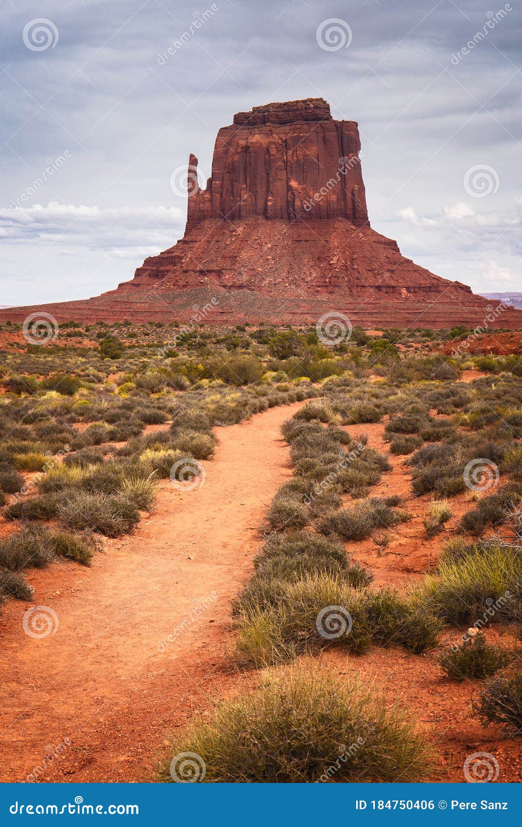 Trail To Mittens Rock Formation, Monument Valley Stock Photo - Image of ...