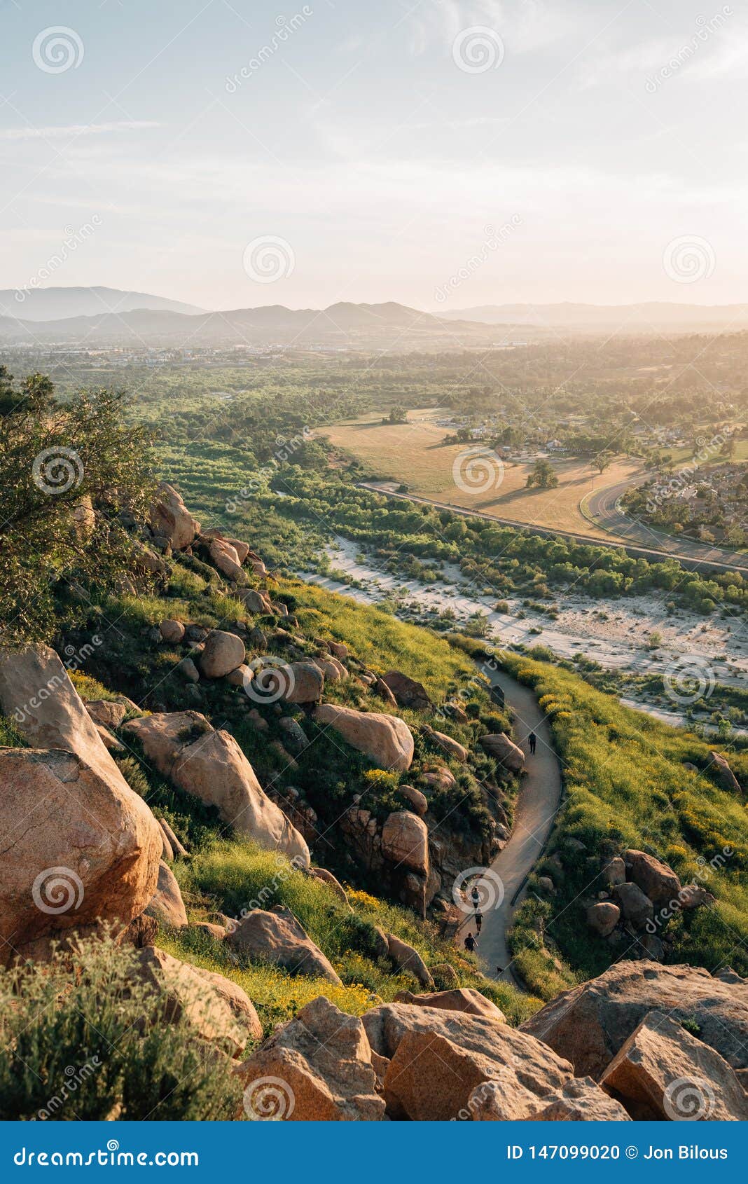 Trail and View from Mount Rubidoux in Riverside, California Stock Photo ...