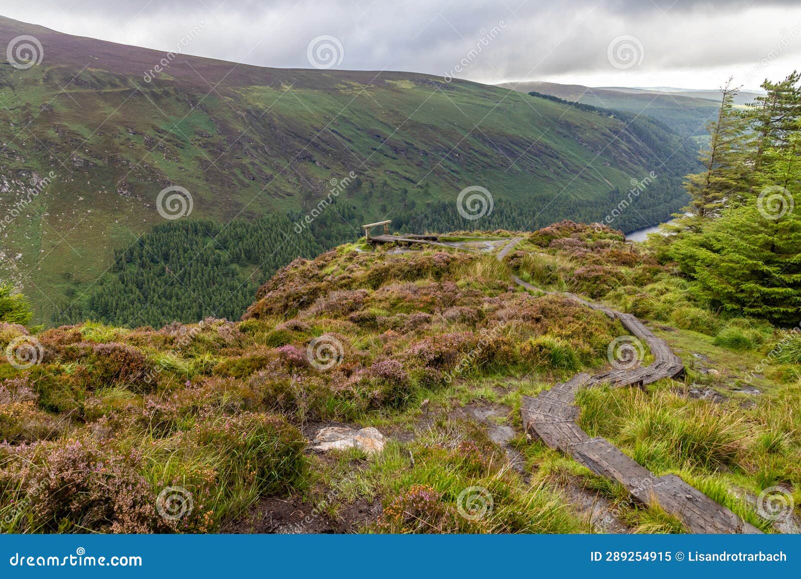 Trail Viewpoint in Wicklow Mountain Stock Image - Image of trail ...
