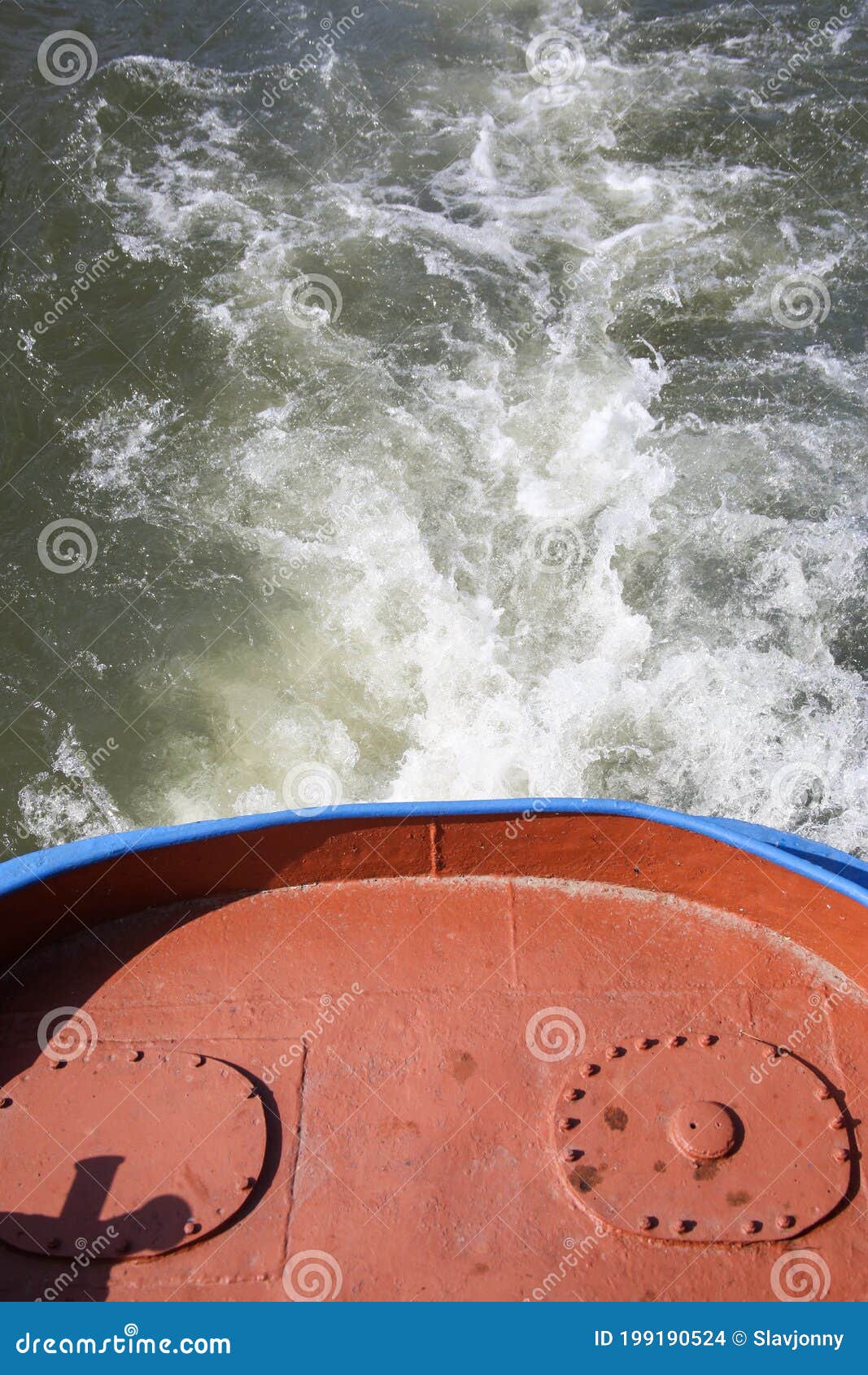 Trail on Water Surface Behind of Ship Stock Photo - Image of ocean ...