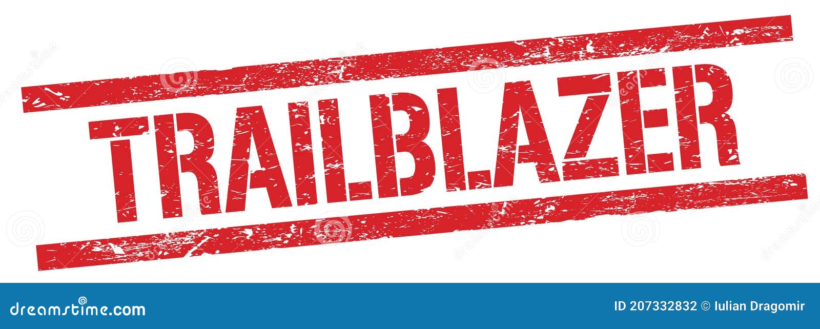 TRAILBLAZER Text on Red Grungy Rectangle Stamp Stock Illustration ...