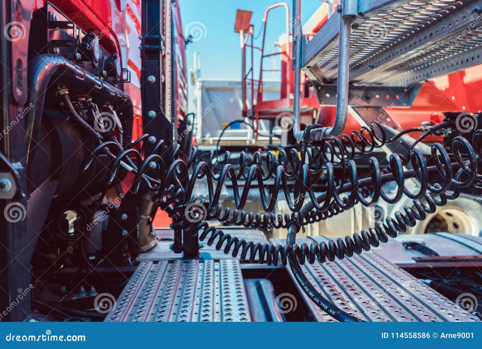 Trailer Connected To the Truck Stock Photo - Image of lorry, connection ...