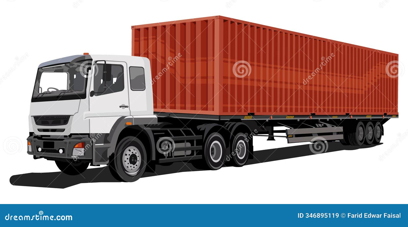 Trailer Container For The Transport Of Radioactive Waste. Radioactive ...