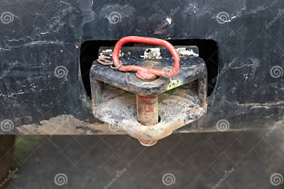 A Trailer Coupling on a Construction Vehicle Stock Photo - Image of ...