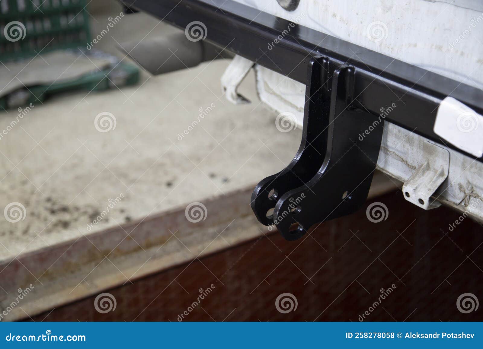 Trailer Coupling.Installing a Towbar on a Passenger Car Stock Photo ...