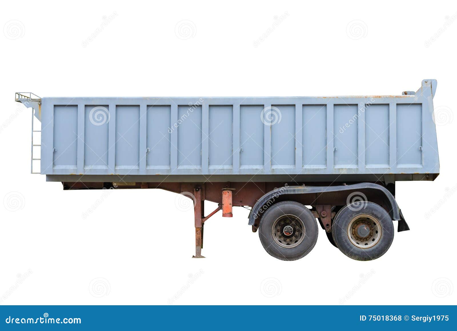 Trailer for Dump Truck Isolated on White Background Stock Photo - Image ...