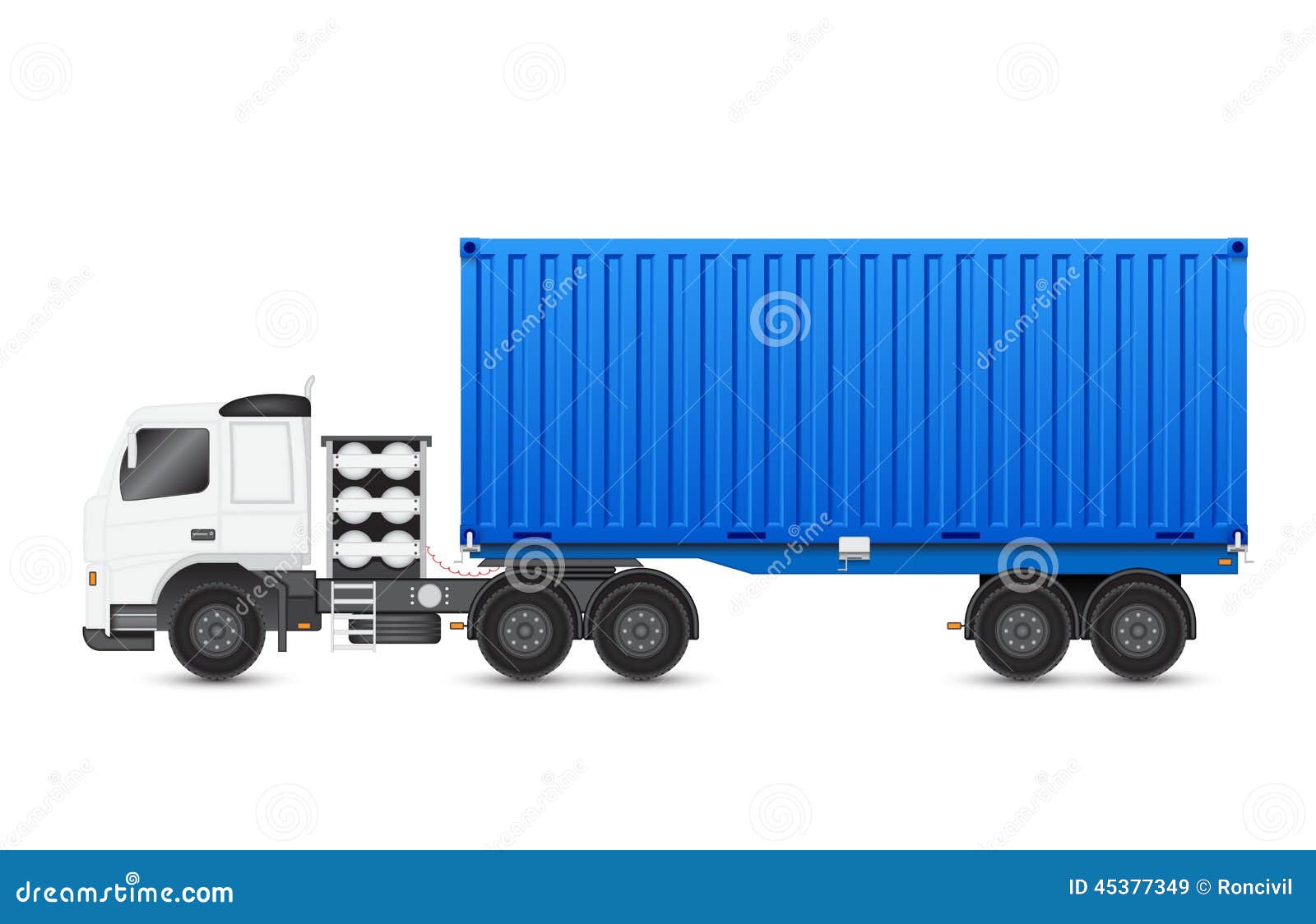 Trailer stock vector. Illustration of diesel, automobile - 45377349