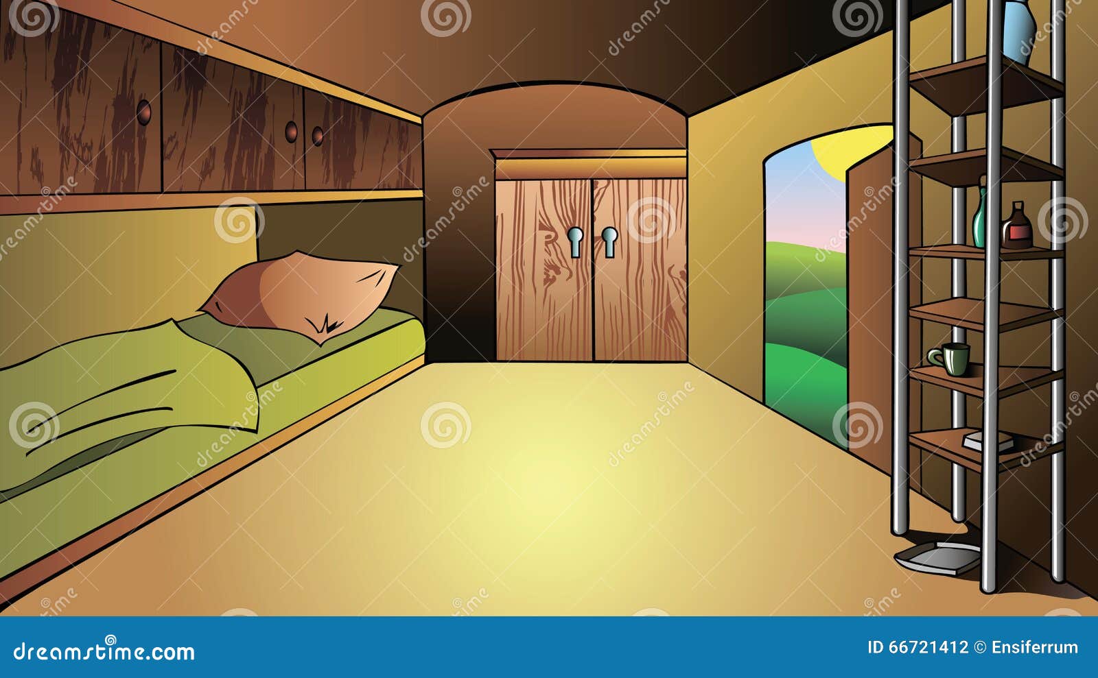 Trailer inside stock vector. Illustration of vector, home - 66721412