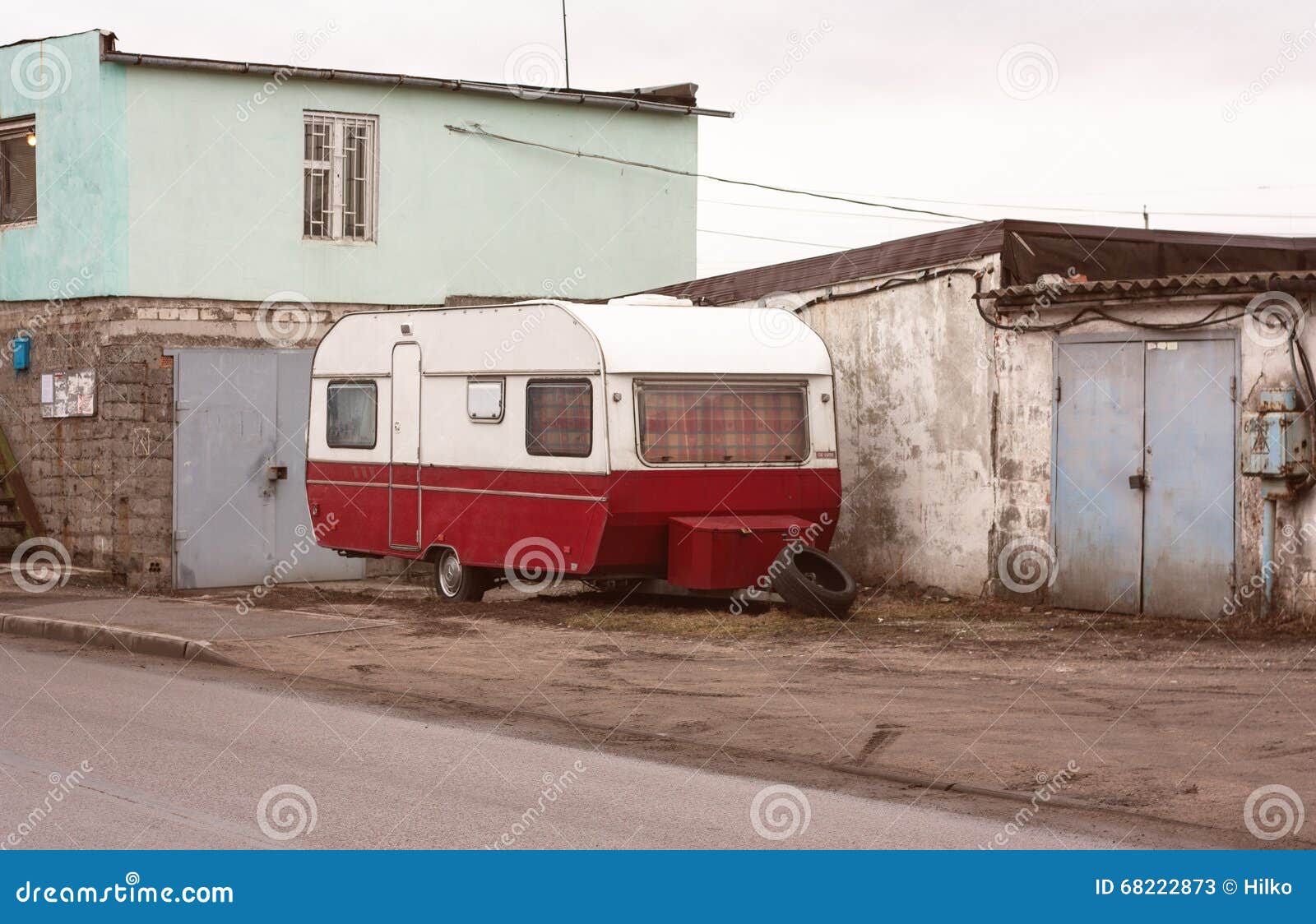 Trailer stock image. Image of trailer, camping, poor - 68222873