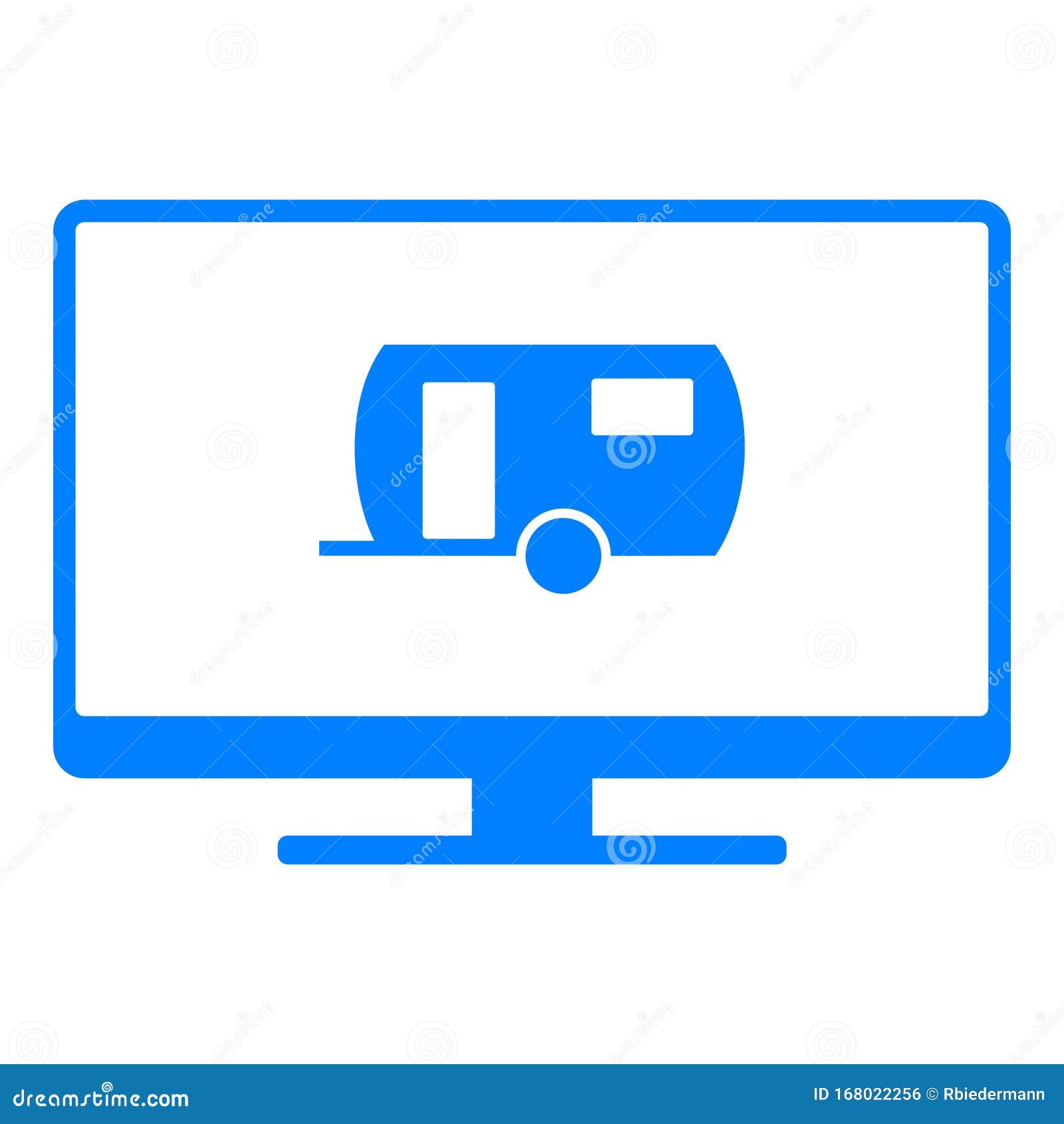 Trailer and screen stock vector. Illustration of travel - 168022256