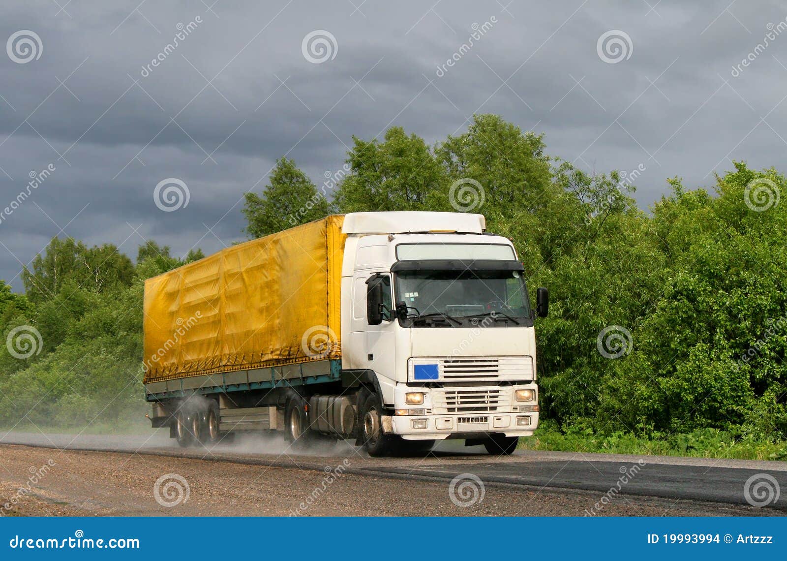 Trailer truck stock photo. Image of lorry, mover, fast - 19993994