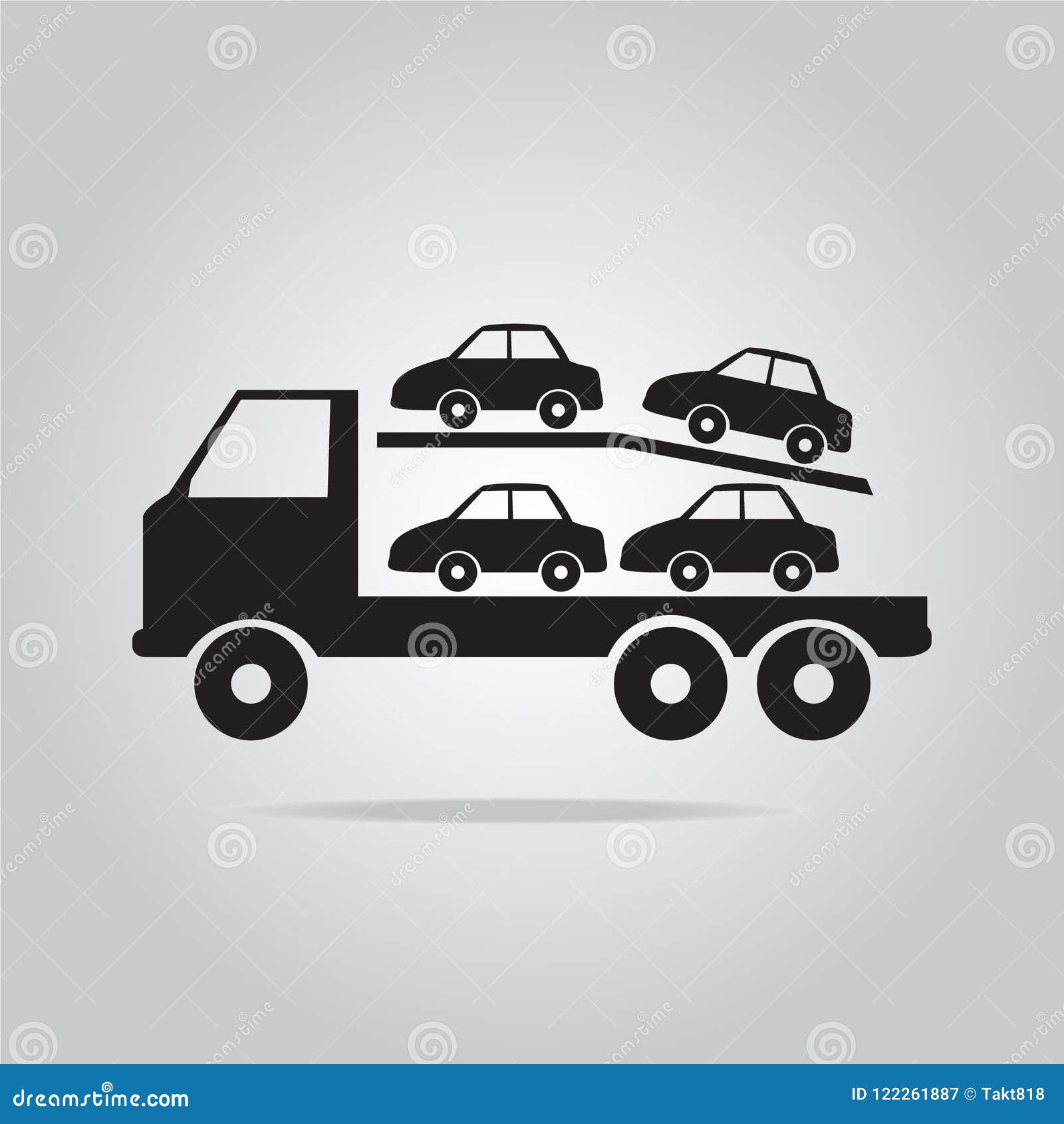 Trailer Truck Symbol Illustration Stock Vector - Illustration of icon ...