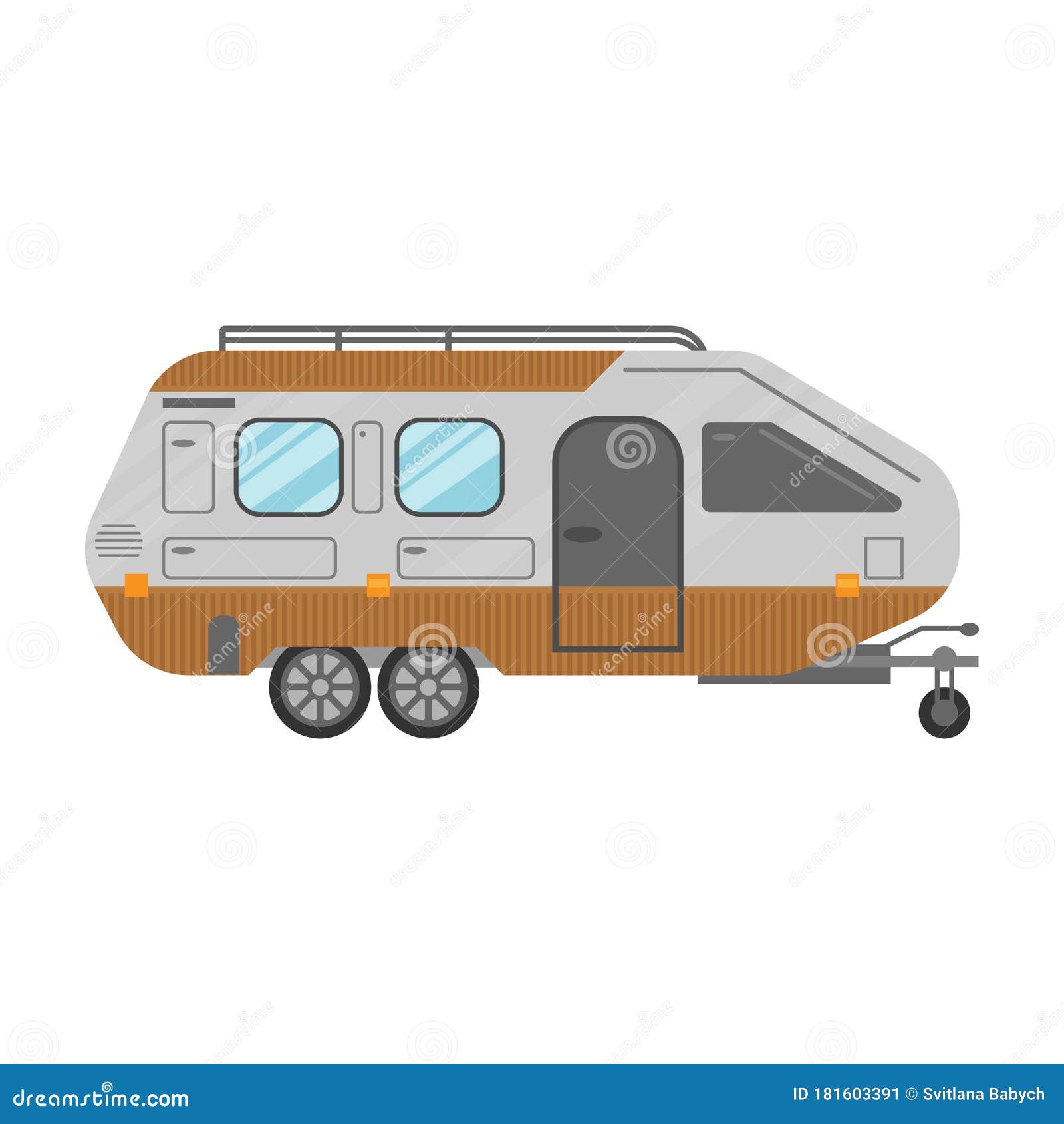 Trailer Vector Icon.Cartoon Vector Icon Isolated on White Background ...